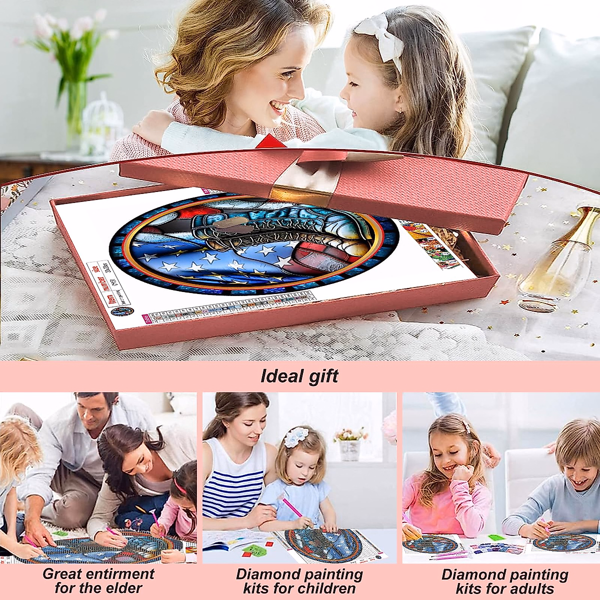 Stalente Diamond Painting Kits for Adults, 5D DIY Diamond Art Kits for Beginners Round Full Drill Diamond Painting for Home Wall Decoration Gift 12×12inch, Boots