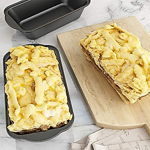 Tiawudi 3 Pack Nonstick Carbon Steel Baking Bread Pan, Large Loaf Pan, 9 1/2" x 5"