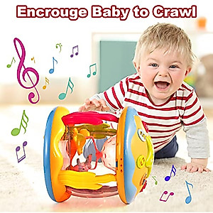 Baby Toys 6 to 12 Months - Ocean Projector Baby Light Up Toys Musical Tummy Time Infant Toys 3-6 6-12 12-18 Months 6 7 8 9 Month Old Baby Must Have Crawling Toys One Year Old Birthday Gifts Boys Girls