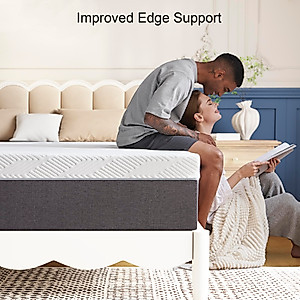 Twolike King Mattress 12 inch No Fiberglass Gel Memory Foam King Size Mattress in a Box of Foams and Fabric for Cooling Pressure Relief Sleep, 80" X 76" X 12", Medium, Firm