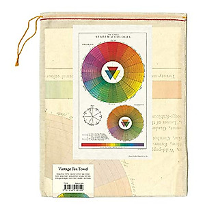 Cavallini Papers & Co. Color Wheel Tea Towel, Multi