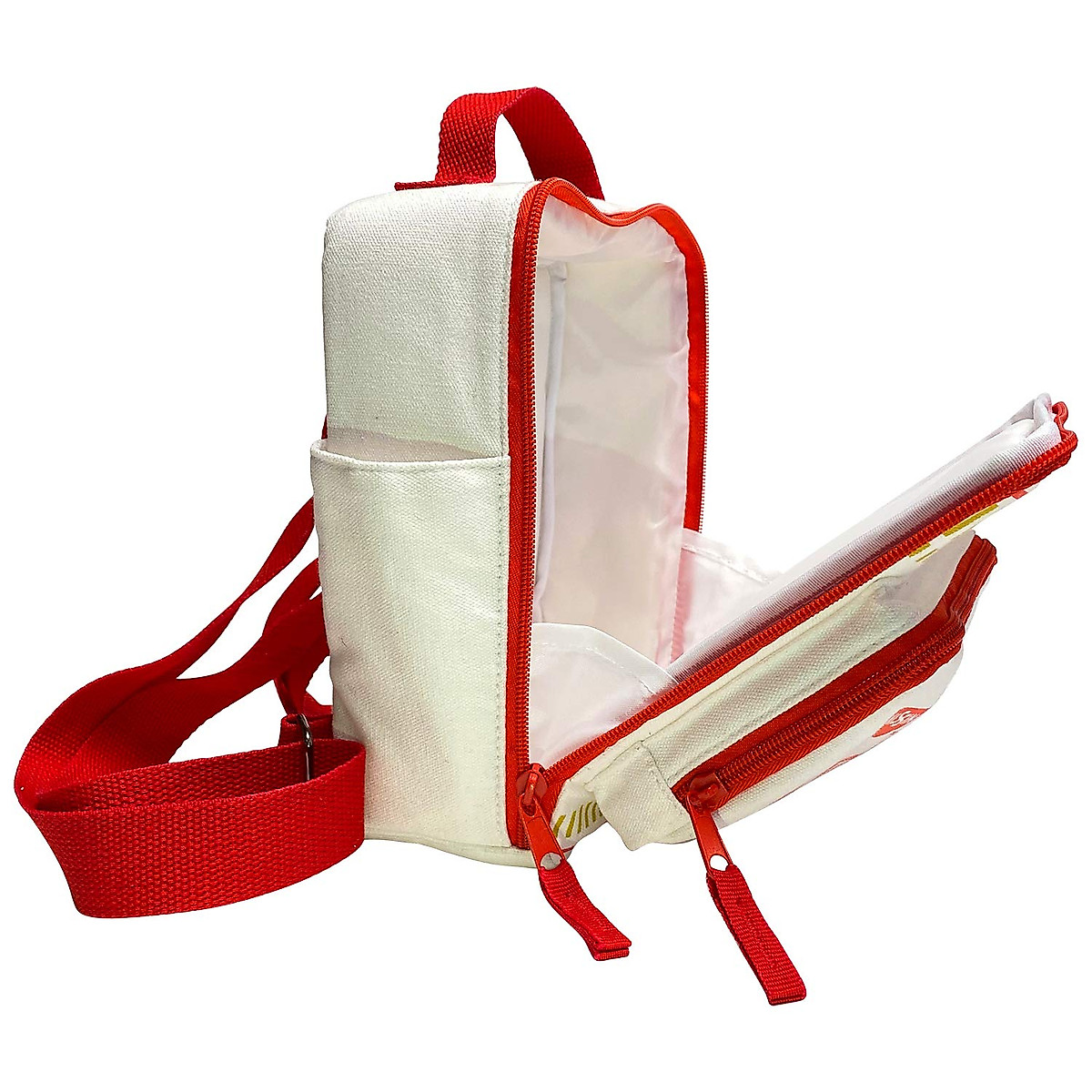 Nissin Cup Noodles Cup Noodles Mini Backpack, Red/White, 7”W x 8”H x 3”D (9607)