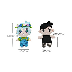2PCS 8.26 in Omori Stuffed Pillow Cartoon Cosplay Merch Prop Game Figure Plush Toy