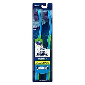 Oral-B Gum Care Toothbrush, Precision Control Head, Ultra Dense Bristles - (2 Count)