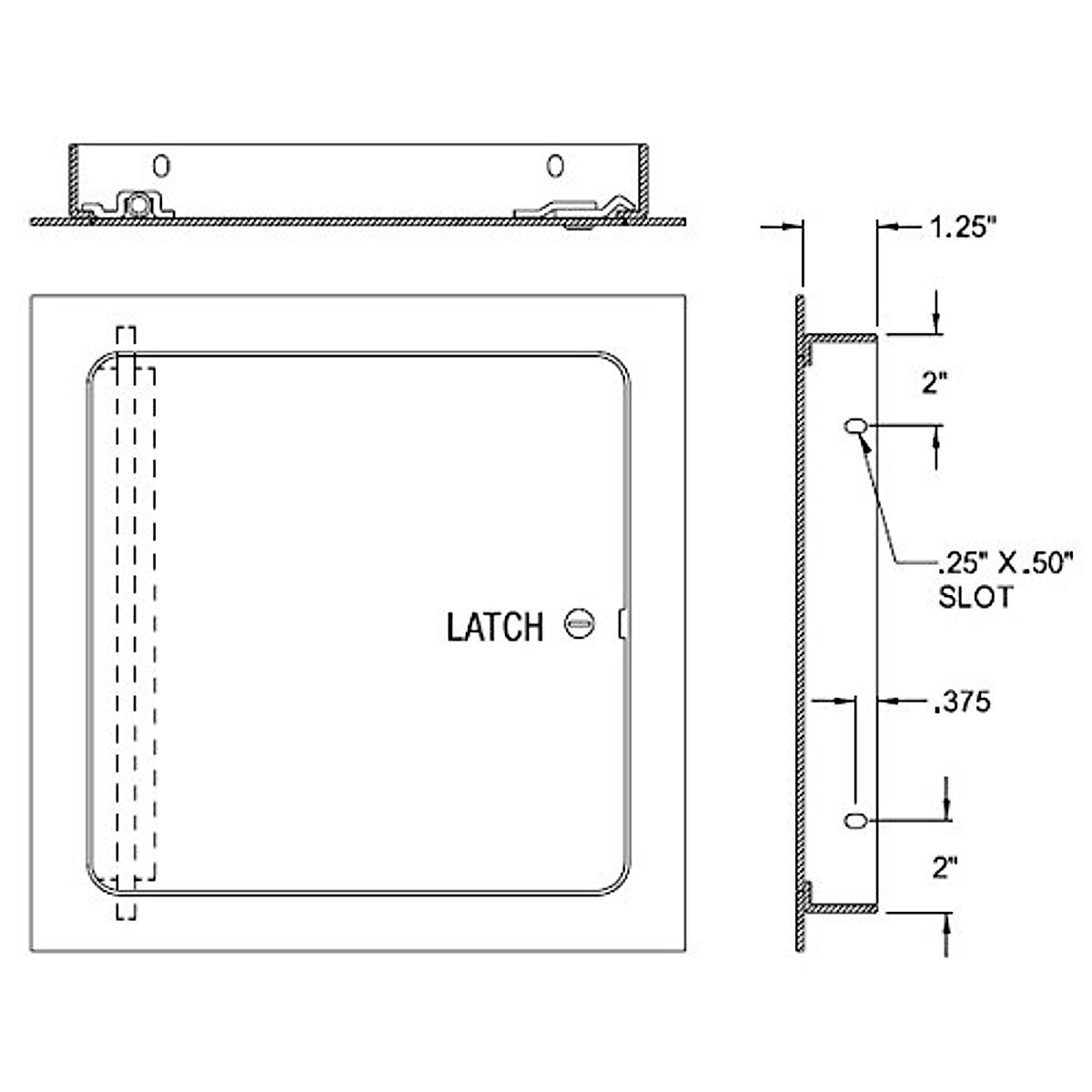 Acudor UF-5000 Universal Access Door 16 x 16, White