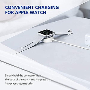 Watch Charging Charger Cable [MFi Certified] Compatible with Apple iWatch Series 7 6 SE 5 4 3 2 1 (38mm 40mm 41mm 42mm 44mm 45mm) - 3.9FT- White