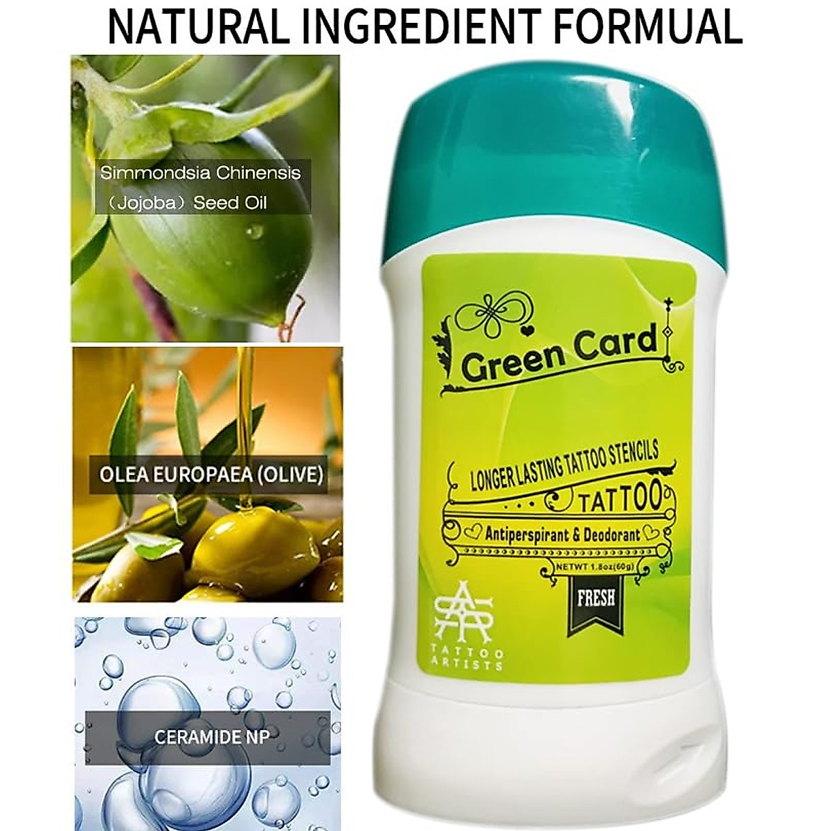 Tattoo Transfer Stick, Tattoo Skin Solution Soap Cream Gel for Transfer Stickers Paper Machine Stencils, Temporary Tattoo Supplies Accessories, Clean Dry Protection Antiperspirant Deodorant; ZYG