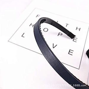 Skinny Leather Covered Twist Headband Hair Bows Hair Loop Clasp Glitter Hairbands for Women and Girls (6pcs/set)