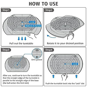 FIRJOY Lazy Susan Turntable for Refrigerator, Square Turntable Organizer for Fridge Cabinet, Pantry, Countertop | 16.5" x 11.1" (Rectangle 1 Pack - Clear)