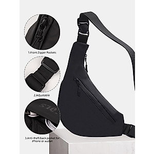 Cajmols Sling Bag for Men Crossbody Sling Backpack Travel Hiking Chest Bag Daypack Compatible iPad Mini