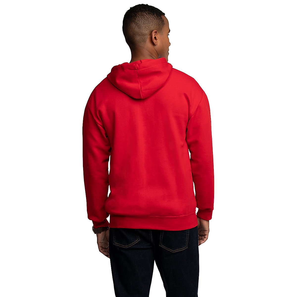 Fruit of the Loom Eversoft Fleece Hoodies, Pullover, Moisture Wicking & Breathable, Sizes S-4x, Red Full Zip, Medium