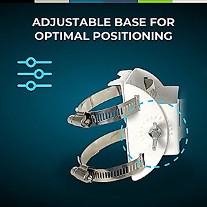 Bolton Technical 10” Inch J Pole Mount Accessory for Outside Antenna(Signal Booster Antenna, Yagi Antenna, Antenna Expansion kit, Dish, TV Antenna, Camera Pole, Weather Proof)