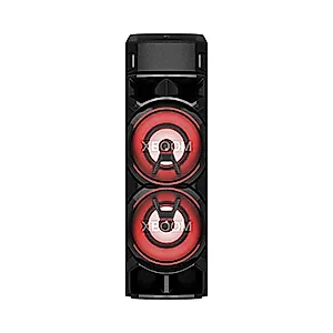 LG XBOOM RN9 Bluetooth Audio System, Bass Blast, LED Party Lighting, Karaoke with Voice Filters, XBOOM App Controlled, Bluetooth, Dual USB, Optical and Mic Inputs - Black