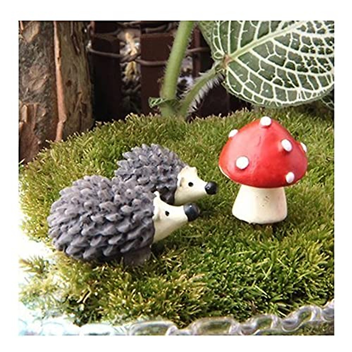 TANOMA Hedgehogs Fairy Garden Suppliers, Miniature Fairy Garden Accessories Figurines, Micro Landscape, Bonsai Craft Decor 3PCS