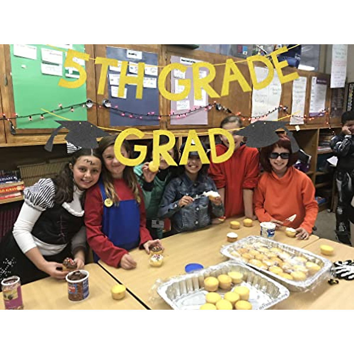 5th Grade Grad Banner, Gold Glitter 5th Grade Graduation 2022 Decorations, Boy Girl Kids Fifth Grade Graduation Party Decorations SuppliPerfect for 5th grade graduation decorations