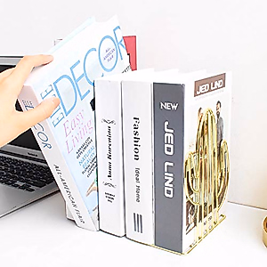 Agirlgle Bookends Metal Book Ends Heavy Duty Modern Decorative Cactus Bookend Bookshelf Decor for Home Bedroom Library Office School Book Display Desktop Organizer Decorative for Adults & Kids Gift