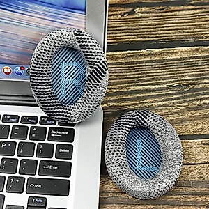 Professional Bose Headphones Replacement Ear Pads, Fits Bose QuietComfort 35 ii /QC35 /QC25 /QC2 /QC15 /Ae2 /Ae2i /Ae2w /SoundTrue & SoundLink(Over-Ear), Fabric & Memory Foam, by Krone Kalpasmos– Gray