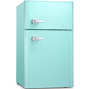 Antarctic Star Mini Fridge 3.1Cu.Ft Compact Refrigerator 2-Doors Freezer Low Noise Defrost Storage of Beverages Vegetables Fruits Kitchen Living Room Office Dormitory Green