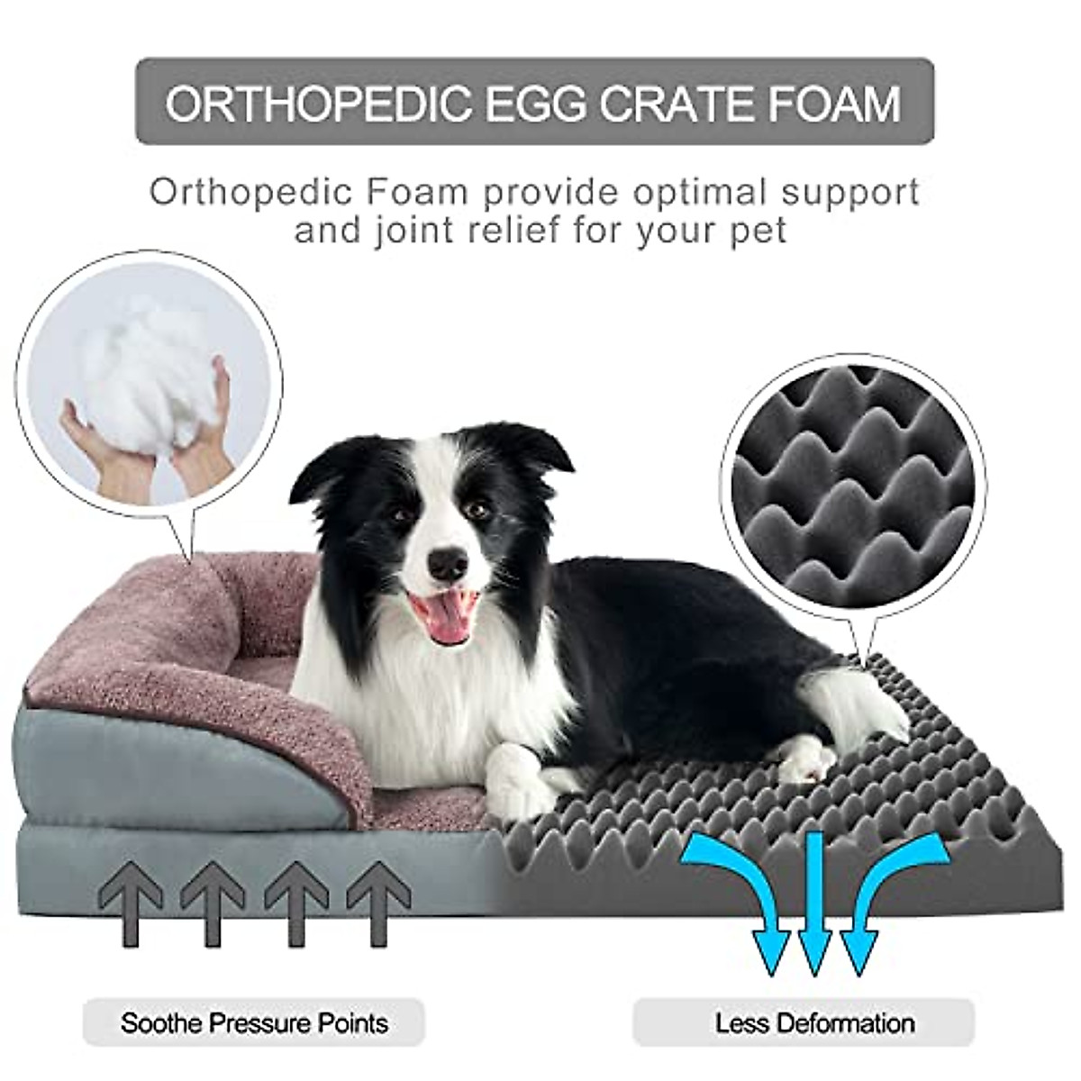 Dog Beds for Medium Dogs, Dog Sofa with Removable Washable Cover & Nonskid Bottom, Dog Couch Bed for Medium, Large Dogs