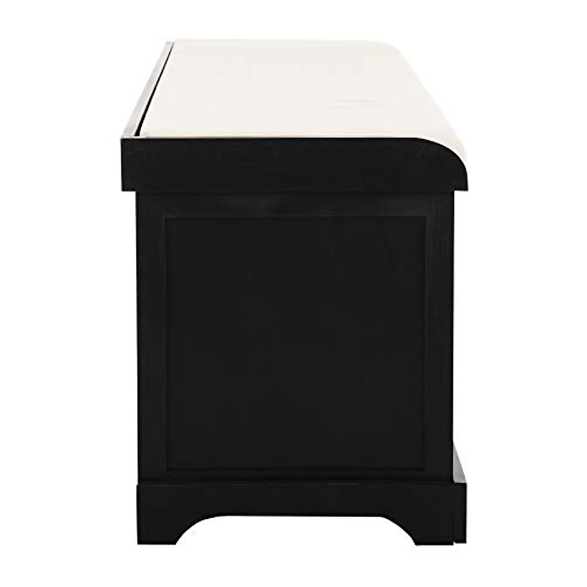 Safavieh Black American Homes Collection Lonan Grey and White Wicker Storage Bench, 0