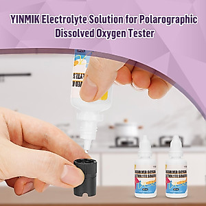 YINMIK Dissolved Oxygen Test Kit Accessories 1 * 50ml Zero Oxygen Calibration Reagent 2 * 30ml Electrolyte Filling Solution and 6 pcs Membrane Groups for DO Meter Tester