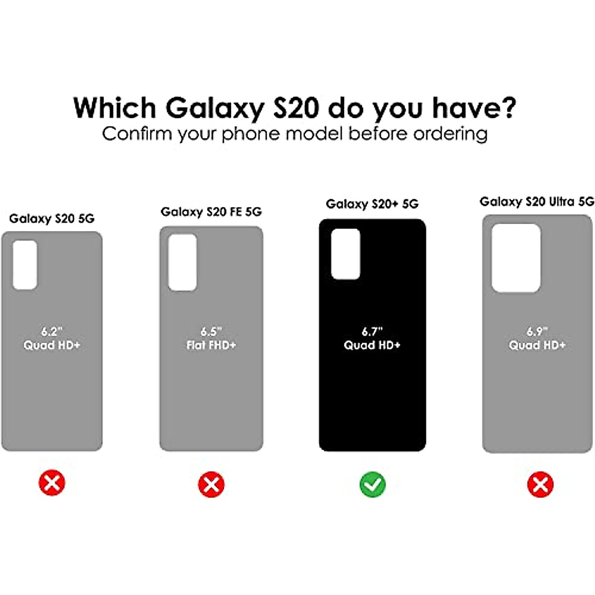 OtterBox Symmetry Series Case for Samsung Galaxy S20 Plus & S20 Plus 5G (ONLY - NOT Compatible with Other S20 Models) Non-Retail Packaging - Clear