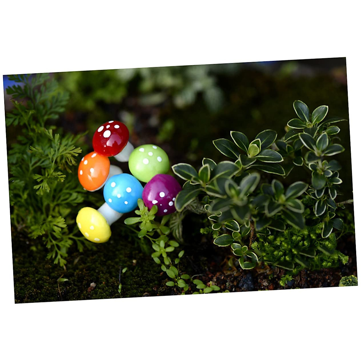 Hoement 20pcs Mini Foam Mushroom Flower Pots Mushroom Miniature Mushroom Mini Mushrooms Picks Bonsai Micro Landscape Fairy Garden Mushroom Mini Mushrooms for Fairy Garden Material Large