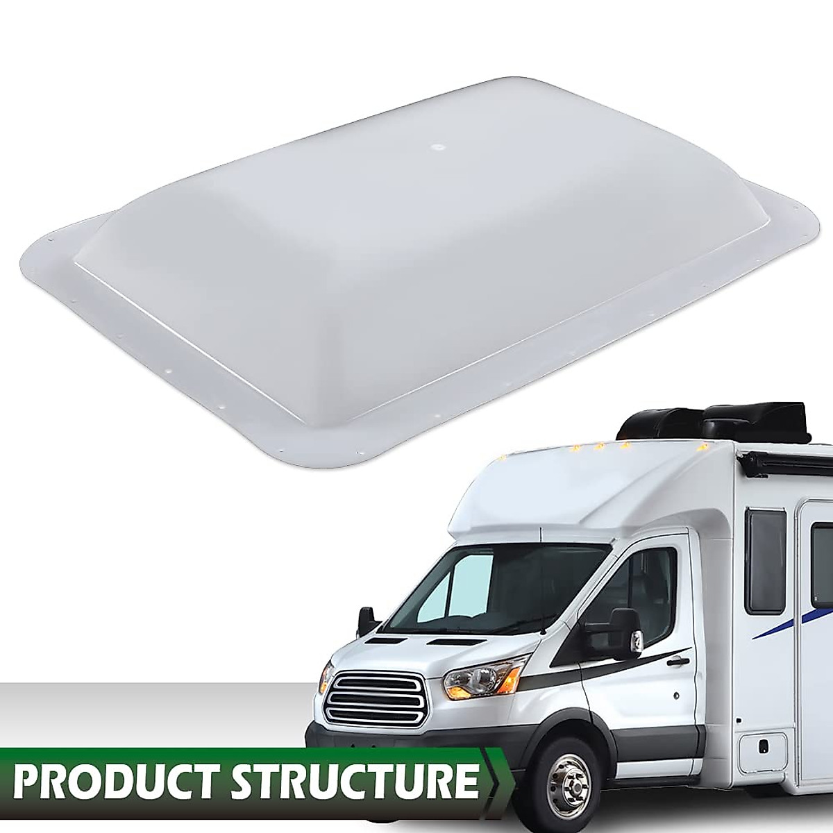 GRAND ORANGE Skylight Cover White 14" X 22" Compatible with RV Camper Food Truck Camper Skylight Food Truck Skylight