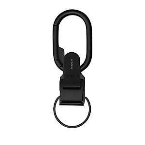 Orbitkey Clip v2 | Secure Magnetic Fidlock Quick Release system, Sleek Design, Stainless Steel Surface | (All Black)