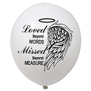 30 Biodegradable latex balloons for release to Celebrate life, Bereavement, Condolences, Funeral, Anniversary, Memorial services, Memory table, Ash Scatterings (White)