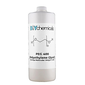 DIYChemicals Polyethylene Glycol PEG 400 for Industrial Manufacturing, Fog Machines, Antifreeze, Solvent, Humectant – Non-Toxic, Odorless, Bulk - 1 Quart