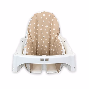 High Chair Cover for IKEA Antilop High Chair,Cotton Cover for Inflatable Cushion, Cushion Cover for High Chairs for Babies and Toddlers, High Chair Accessories, It is Only Cover! (Brown Rainbow)