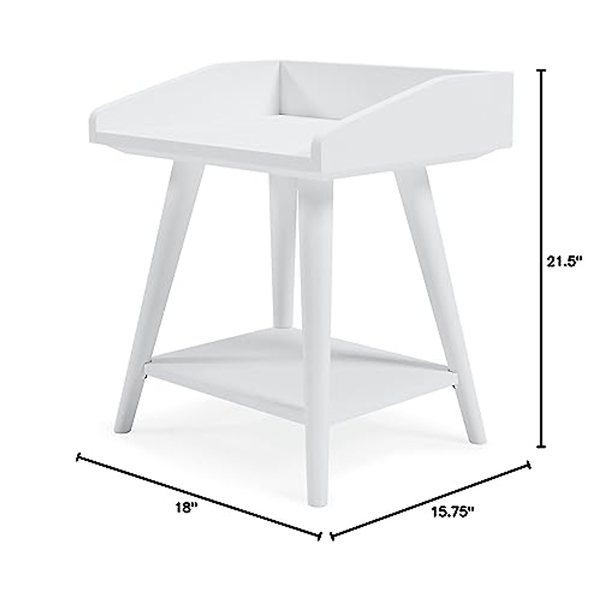 Signature Design by Ashley Blariden Modern Accent or End Table, White