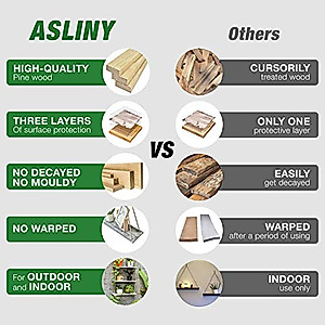 ASLINY Combo 3 Tiers Hanging Shelf and 2 Pcs Rope Shelves, Rustic White