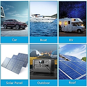 CERRXIAN 1.5m 12AWG XT60I Female to Solar Panel Power Extension Cable for Portable Power Station,Solar Generator(XT60I-F)