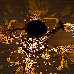 ANYTALK Solar Watering Can with Lights, Hanging Solar Waterfall Lights Outdoor Garden Decorations, Waterproof Solar Garden Lights for Yard Porch Backyard Lawn Pathway Landscape Walkway Patio (Fairy)