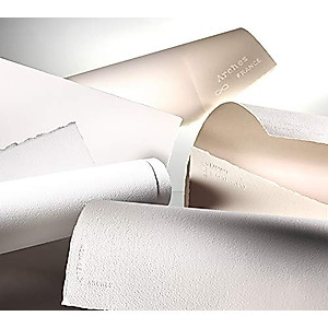 Arches A1795092 Bloc Enc 23x31 12H Aquarelle 100% Fine 300g Blanc NAT, White Natural