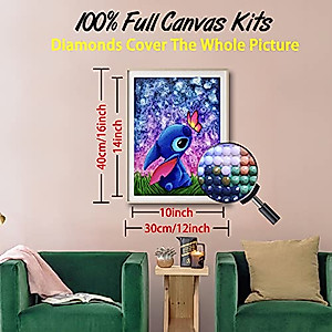 taosilj Stitch Diamond Painting Kits-Stitch Diamond Art for Adults Kids Beginners,5D Diamond Painting Stitch for Gift Home Wall Decor (12x16inch)