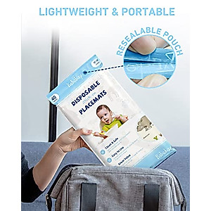 Disposable Placemats for Baby - Kids Placemat That Stick on Dining Table at Restaurant, Travel Essentials for Toddlers Table Mat - Assorted 40 Pack with 3 Designs