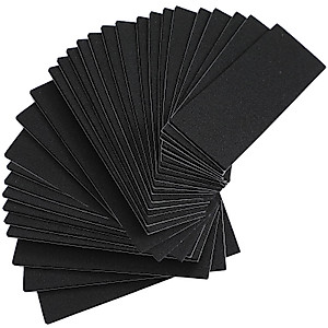 Pajean 24 pcs Black Fingerboard Foam Grip Tape 110 x 38 x 2 mm Fingerboard Deck Grip Tape Fingerboard Stickers Skateboard Foam Grip Tape for Fingerboards, Anti Slip