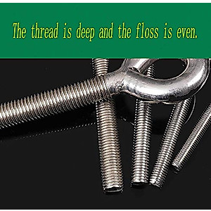 M5 Eye Bolt 304 Stainless Steel Ring Bolts Welded Closed Screw Rod Eye Screw Bolts Corrosion Resistant 10PCS