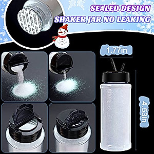 Ceya Holographic Ultra Fine Glitter Powder, 3.5oz/ 100g Iridescent White Craft Glitter Powder 1/128” 0.008” 0.2mm Nail Glitter for Epoxy Resin DIY Craft Tumblers Painting Scrapbooking Christmas Decor