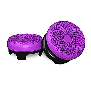 KontrolFreek FPS Freek Frenzy for Playstation 5 (PS5) and Playstation 4 (PS4) Controller | Performance Thumbsticks | 1 High-Rise, 1 Mid-Rise | Purple/Black