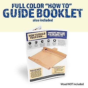Fulton DIY Table Saw Crosscut Sled Kit with 2 UHMW Bars 2 Aluminum Tracks 1 Knob and 1 Bolt along with Full Color HOW TO BUILD YOUR OWN Crosscut Sled Guide Booklet