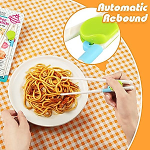 Kidsfantasy 4 Pairs Kid Chopsticks, Training Chopsticks Set Learning Chopstick Detachable for Beginners Children Dishwasher Safe
