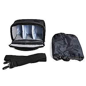 FOSOTO Waterproof (with Rain Cover) Shoulder Camera Case Bag Compatible for Nikon D5600 D750 D3300 Canon Rebel SL2 T7i EOS 80D 60D Sony A77II a68 a99II Travel DLSR SLR Camera Bags