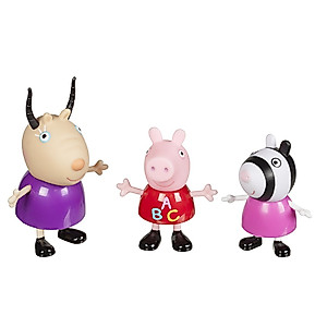 Peppa Pig School Playset, 9 Pieces - Includes Foldable School House Case, 3 Character Figures & Classroom Accessories - Back to School Toy Gift for Kids - Age 3+