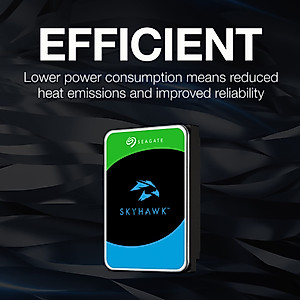 SEAGATE ST2000VXZ08 Skyhawk 2TB Surveillance Hard SATA 6Gb/s 64MB Cache 3.5" Internal Drive-Frustration Free Packaging (ST2000VX008),Mechanical Hard Disk