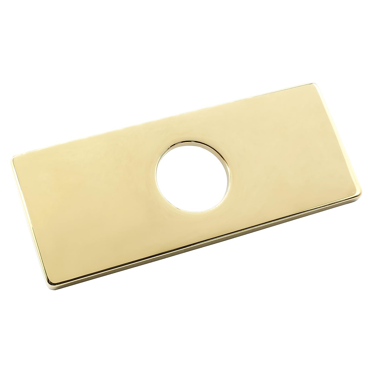 Biaungdo 6" Hole Cover Deck Plate, Gold Escutcheon Plate Stainless Steel Bathroom Faucet Plate Rectangle Faucet Cover Plate for 1 or 3 Hole Bathroom Vanity Sink Faucet