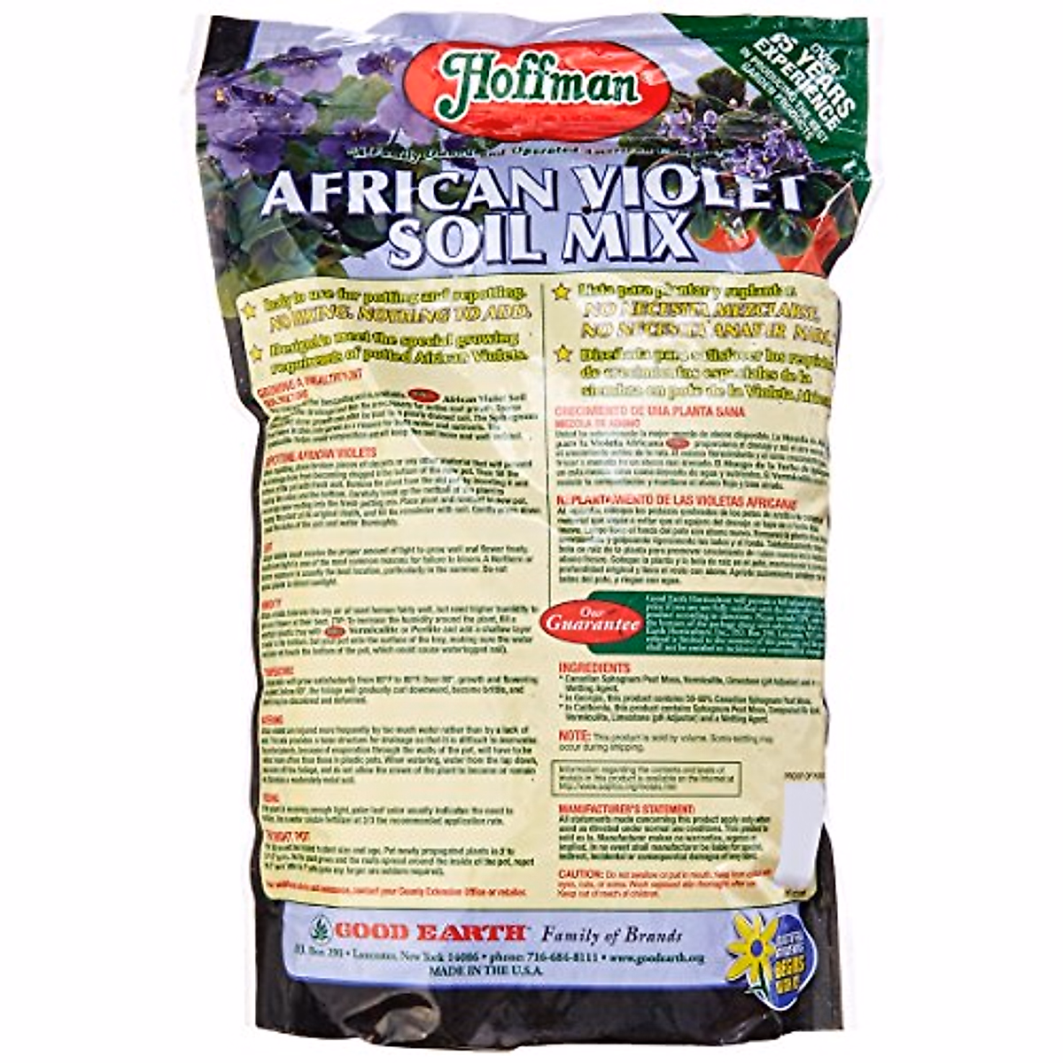 Hoffman 10301 Organic African Violet Soil Mix, 4 Quarts